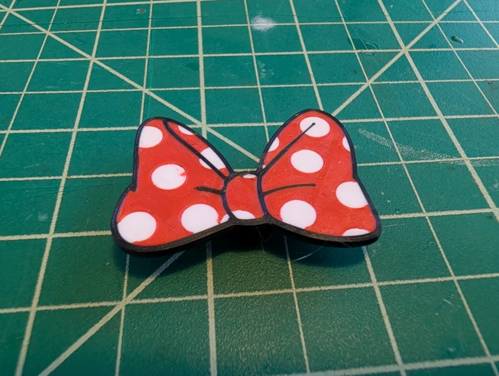 Minnie Mouse Bow Croc Shoe Charm (Jibbitz) - Free 3D Print Model ...