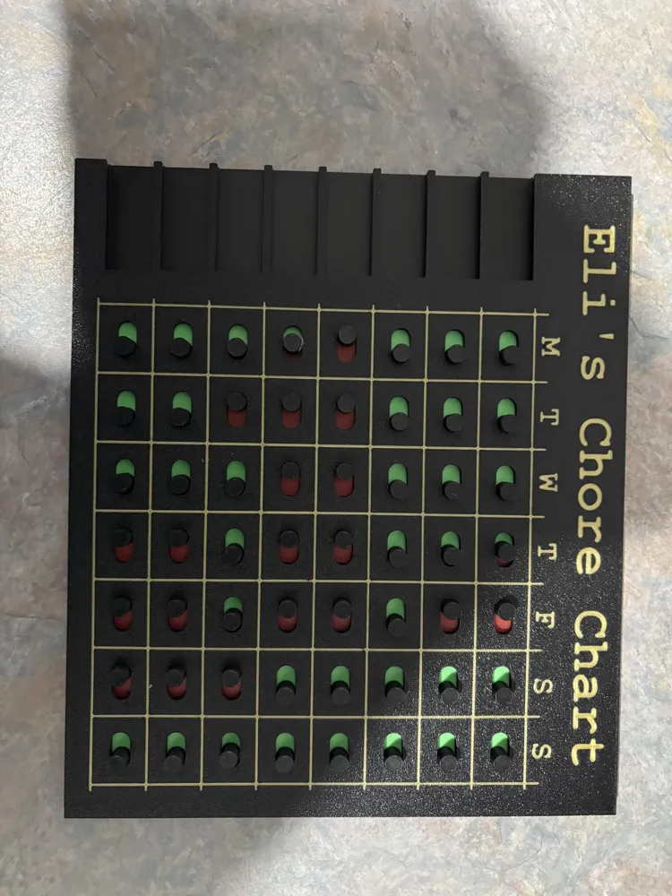 Weekly Chore Chart - Free 3D Print Model - MakerWorld