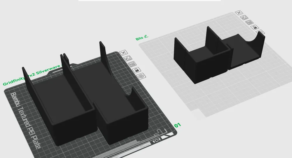 9x2x60mm Gridfinity Silverware Tray Remixed by Kroony - MakerWorld