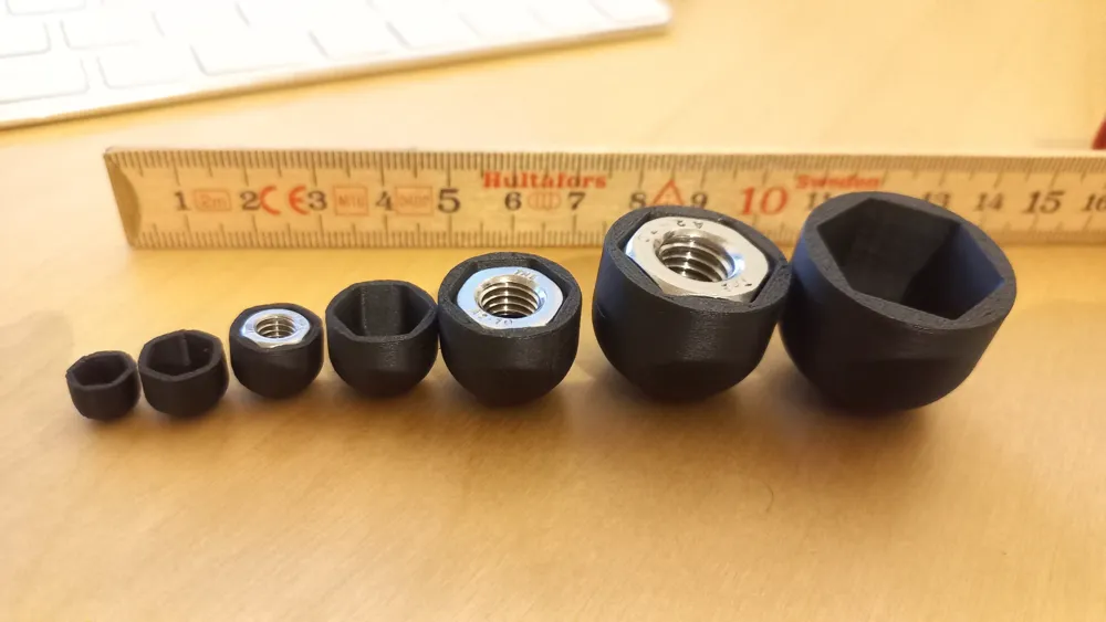 Simple cover for hex nuts M3-M12 by perrysteel87 - MakerWorld