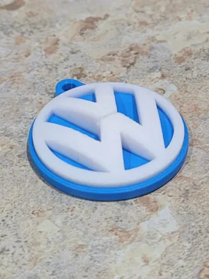 Volkswagen Keychain w/ Domed VW Logo by dekopuma - MakerWorld