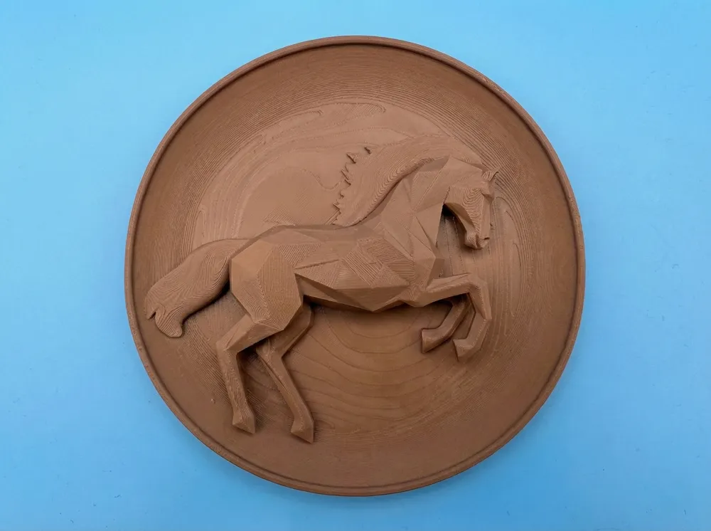 Commemorative Year of the Horse Plate - Low Poly - Free 3D Print Model ...