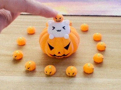 Halloween Fidget Cat Pumpkin Headband by Cloud Sea - MakerWorld
