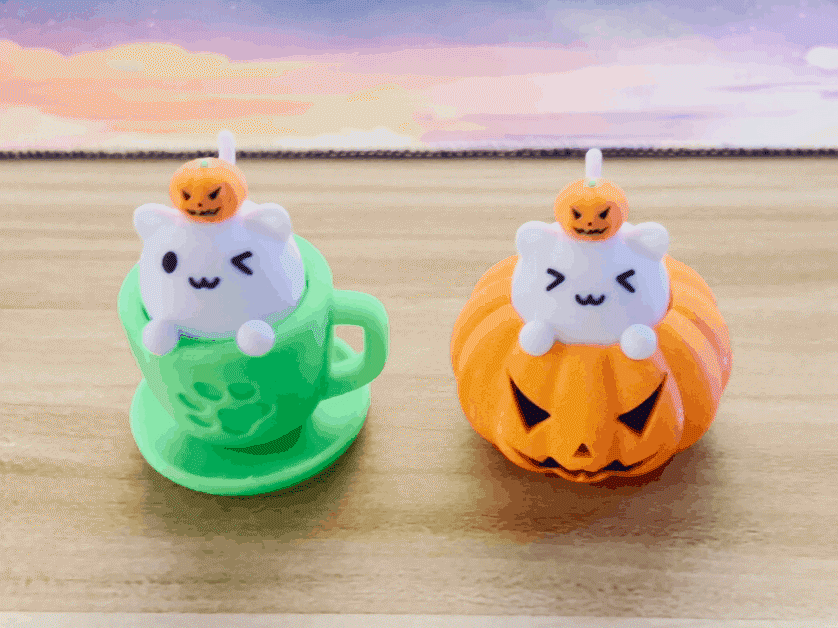 Halloween Fidget Cat Pumpkin Headband by Cloud Sea - MakerWorld