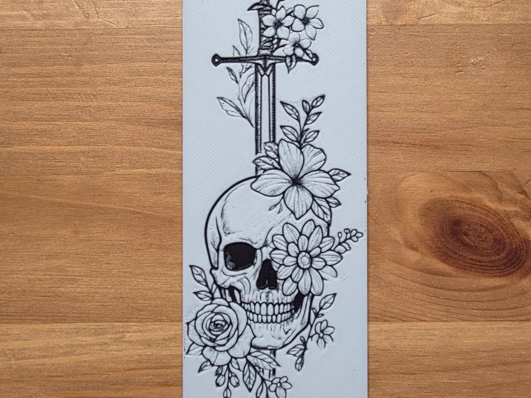 Skull Bookmark - Free 3D Print Model - MakerWorld