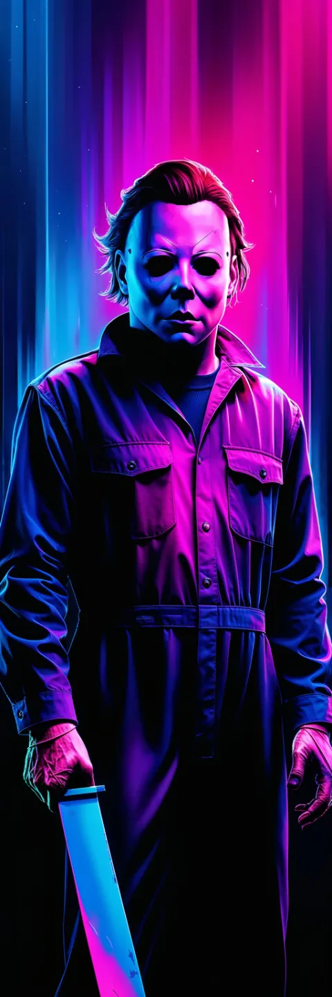 Neon Michael Myers Bookmark Hueforge by Bakermakes MakerWorld: Download ...