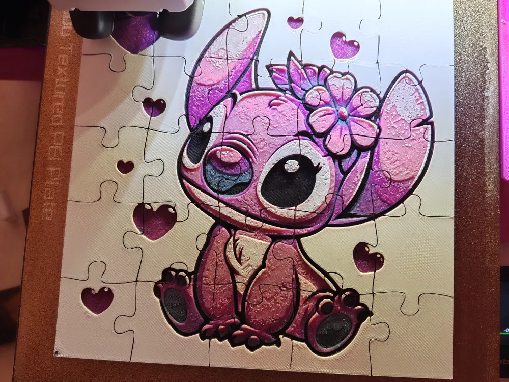 Angel (Lilo & Stitch) hueforge and puzzle 150x150 by BS 3DPrint ...