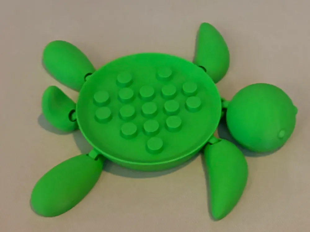 articulated turtle with heart pegs Remixed by Top layer printz ...