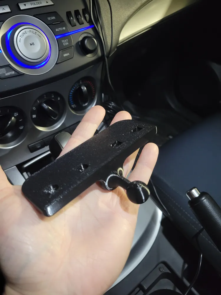 Car CD Slot Ball Mount - 17mm ball - 4mm thick - Free 3D Print Model ...