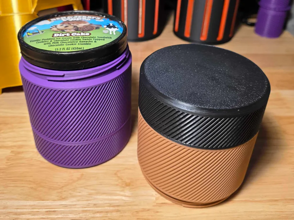 Ben & Jerry's Cappable Tub Holder - Free 3D Print Model - MakerWorld