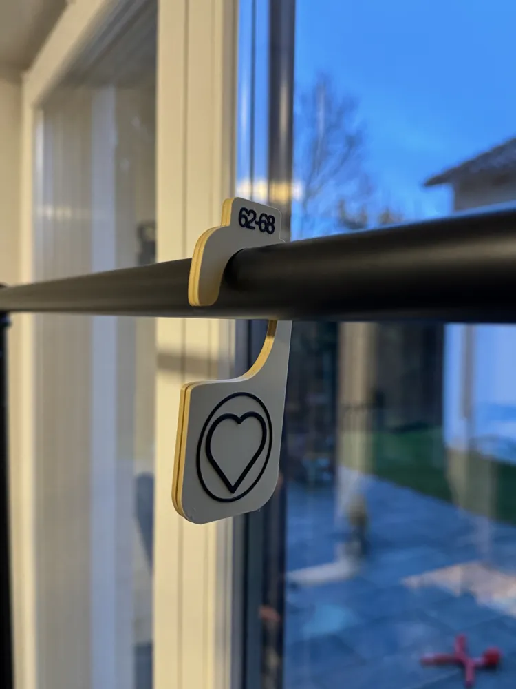 Clothes Separator - Size Separator for Clothes Rails - Free 3D Print ...