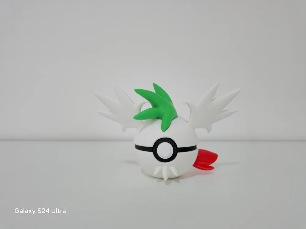 #0492 Shaymin (Sky Form) Pokéball - Multiparts - Free 3D Print Model ...