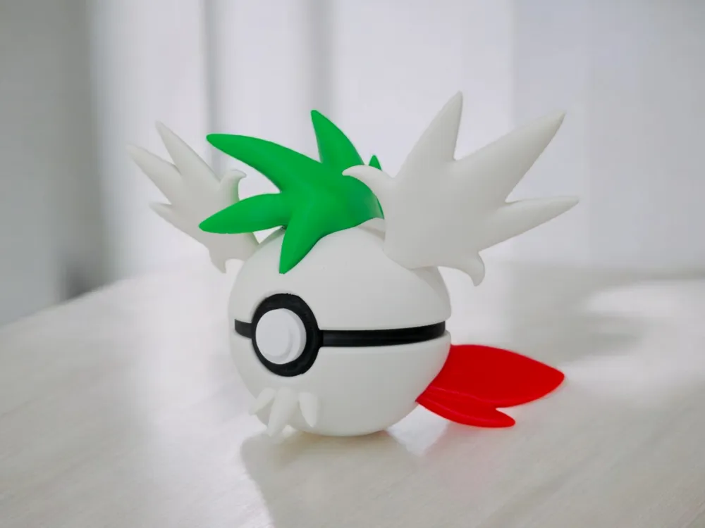 #0492 Shaymin (Sky Form) Pokéball - Multiparts - Free 3D Print Model ...