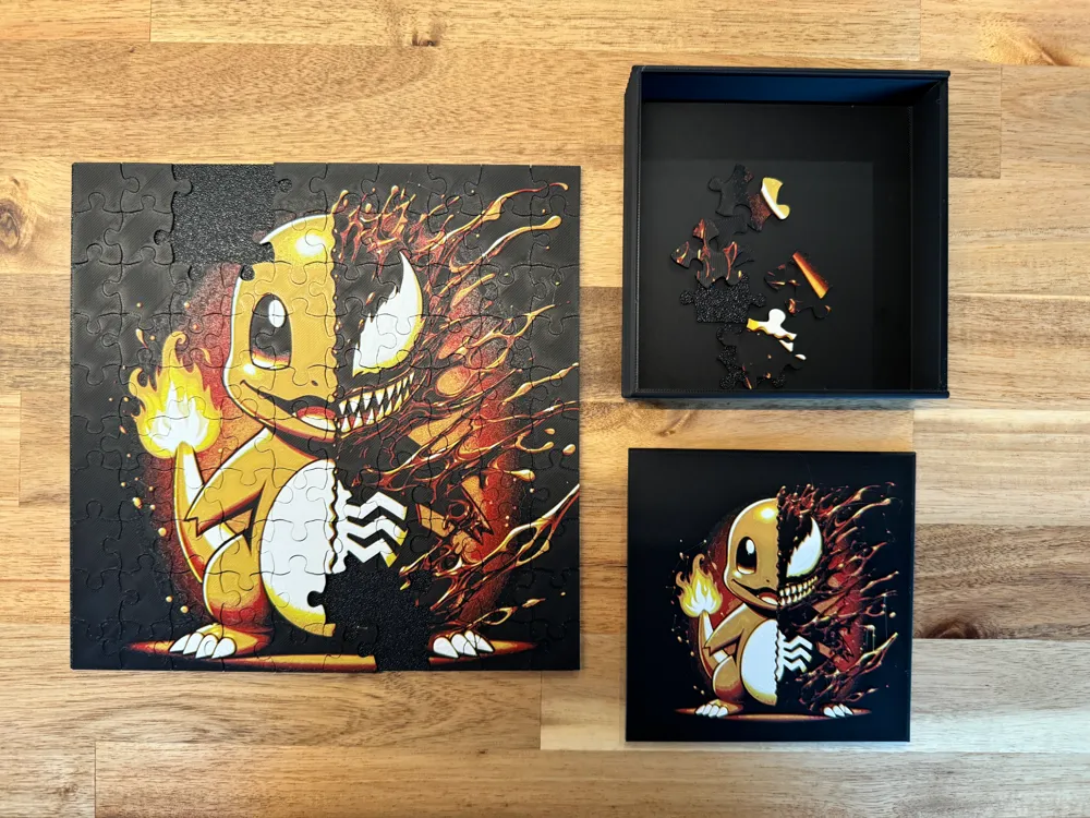 Venomized Charmander - Puzzle & Lid by Canadian Gamer - MakerWorld