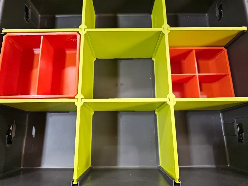 Ryobi Link 2 Drawer Storage Divided Half Bins Remixed by john ...