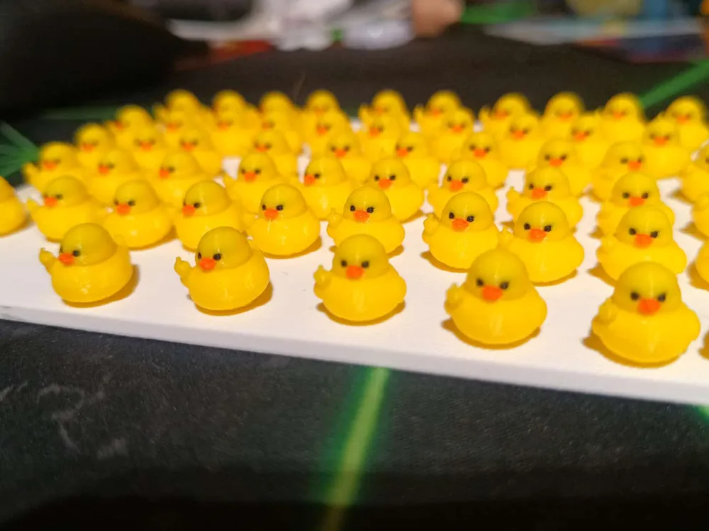 mini yellow middle finger rubber duck - Free 3D Print Model - MakerWorld