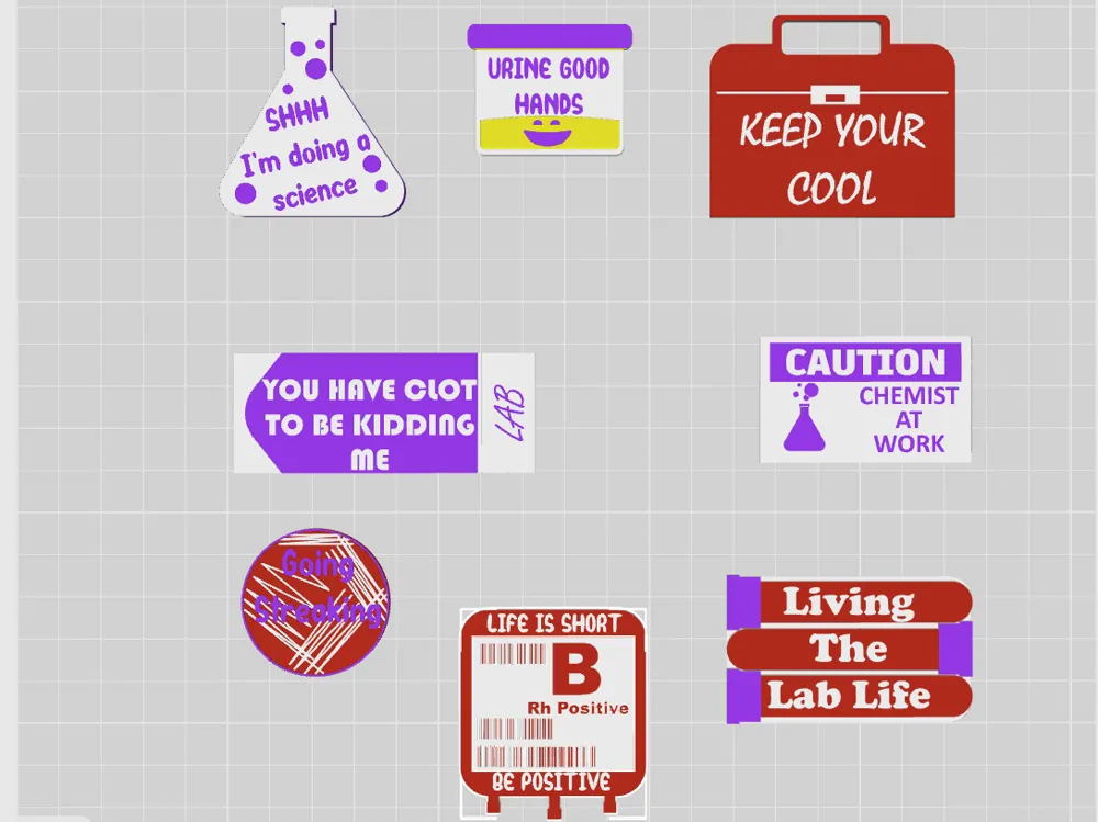 Laboratory Badge Charm - Free 3D Print Model - MakerWorld