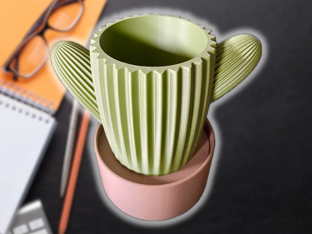Cactus Pen Holder - Free 3D Print Model - MakerWorld