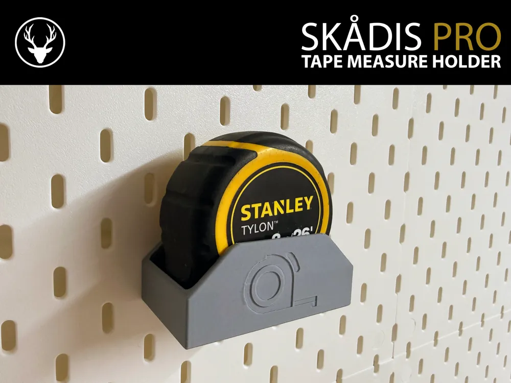 Skadis PRO - Tape Measure holder - Free 3D Print Model - MakerWorld