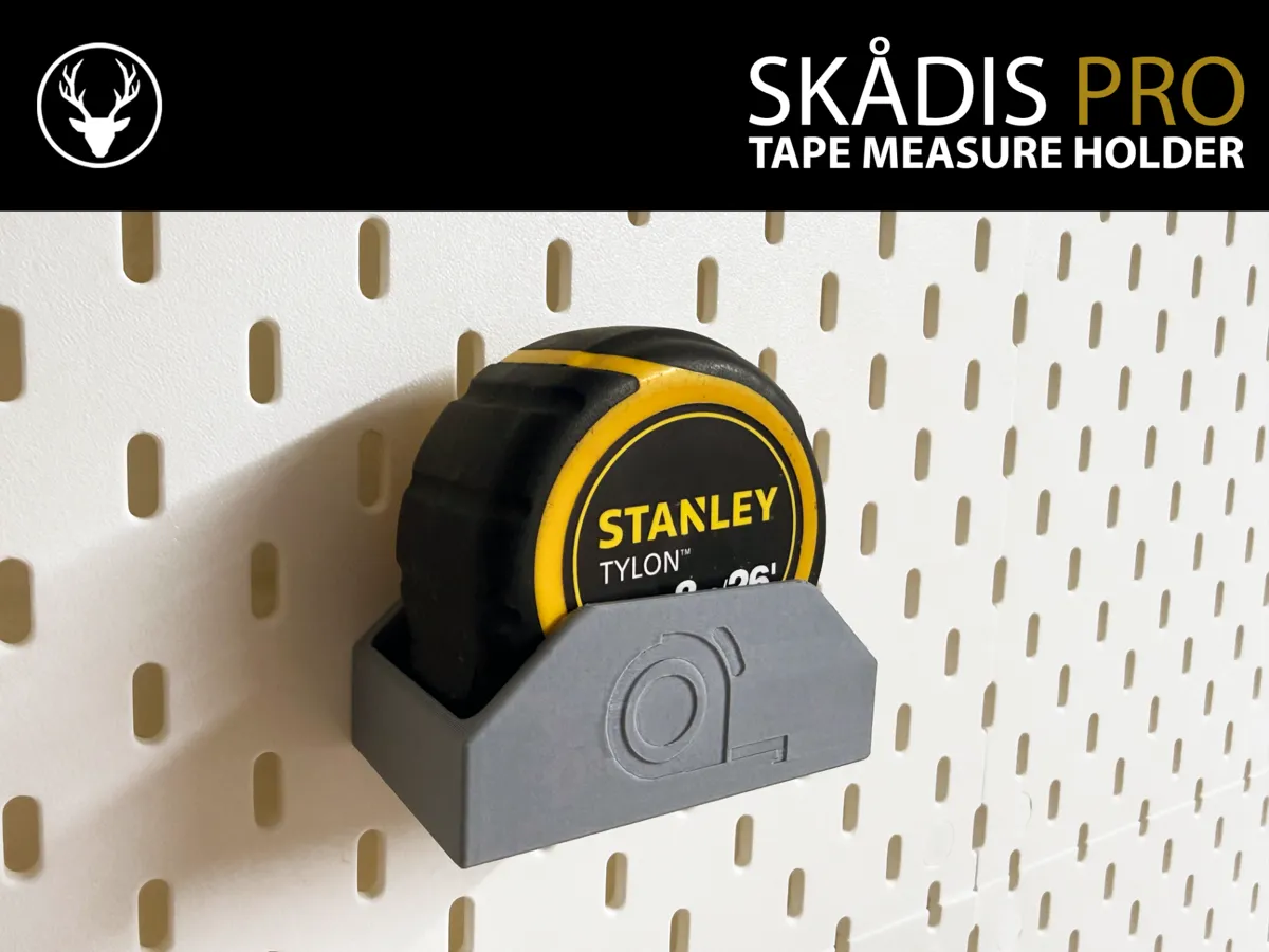 Skadis PRO - Tape Measure holder - Free 3D Print Model - MakerWorld