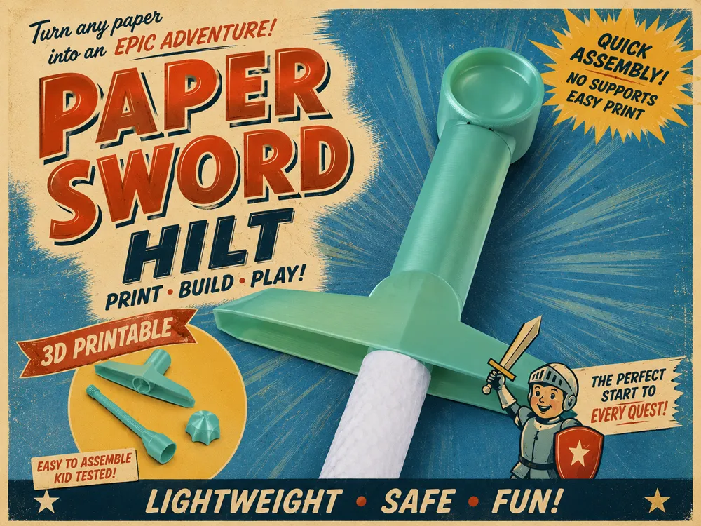 Elsa: the paper sword hilt - Free 3D Print Model - MakerWorld