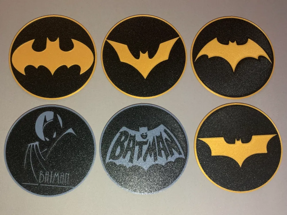 Batman Coasters | Set of 6 by LTB-3D - MakerWorld