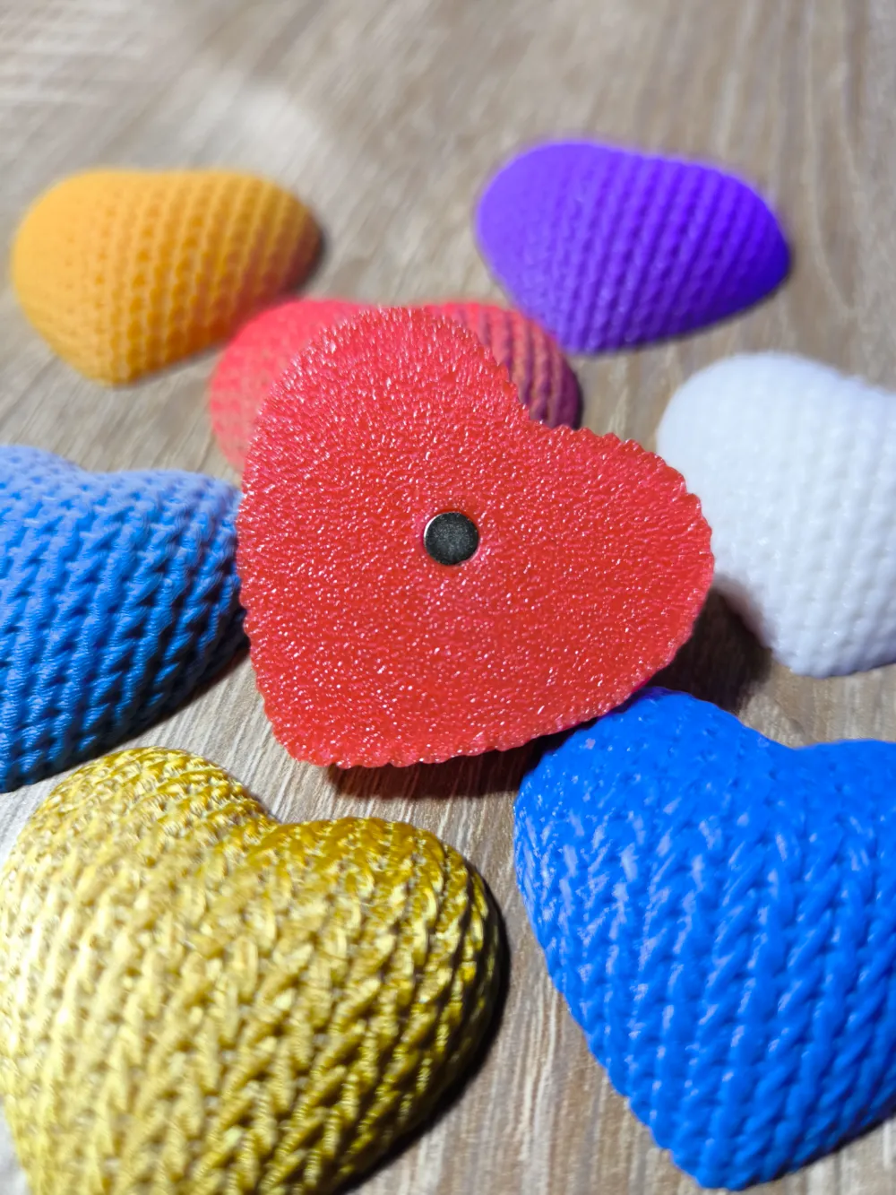 Knitted Heart Fridge Magnet by Eskimo3D - MakerWorld