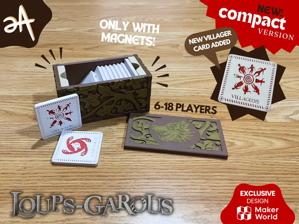 Loups-Garous (Compact Version) - Werewolves Game by Carmelart_ - MakerWorld