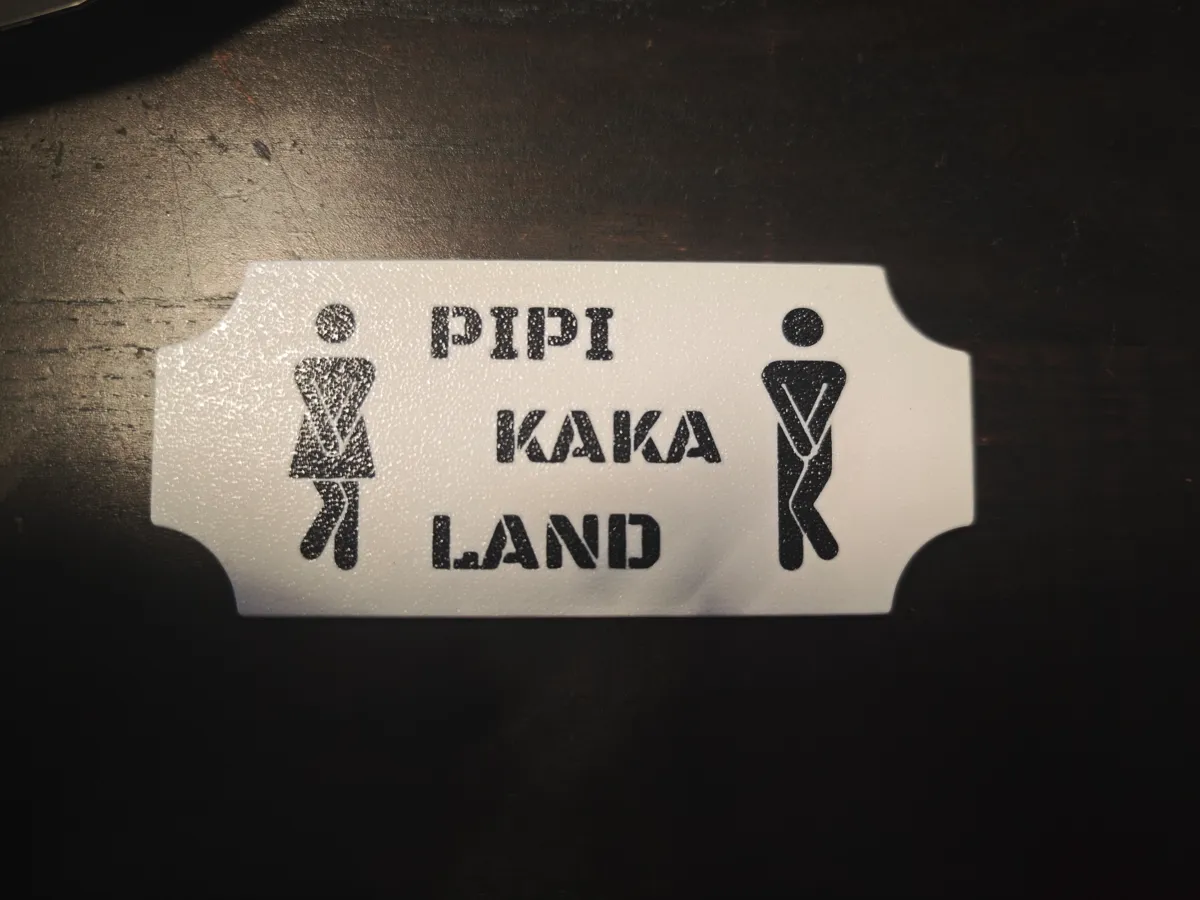 Funny Toilet Sign - Free 3D Print Model - MakerWorld