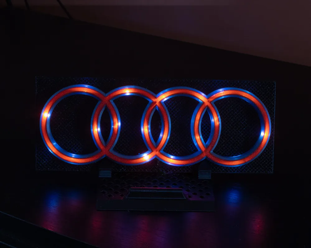 Audi phone stand with backlight by ptesza - MakerWorld