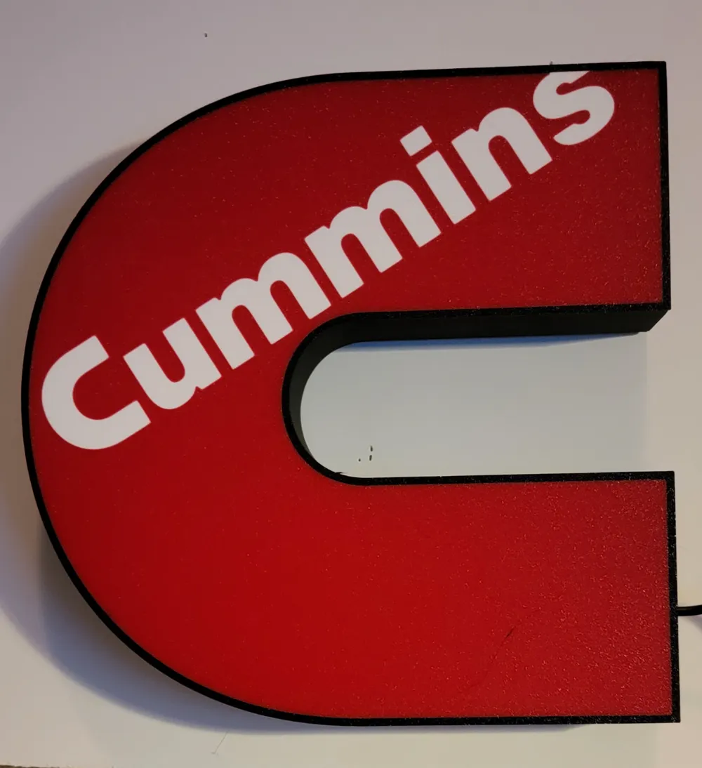 Cummins Logo LED Lightbox by Ronzoguy - MakerWorld