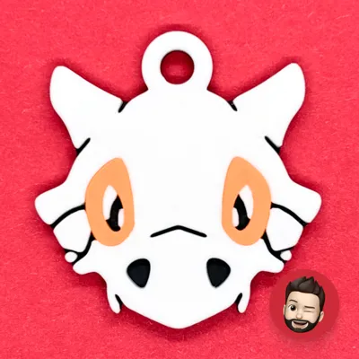 Textured Cubone Skull Keychain by Michill Designs - MakerWorld