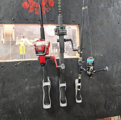 Fishing Pole Holder Wall Mount ANY Size by TripleGWorkshop - MakerWorld