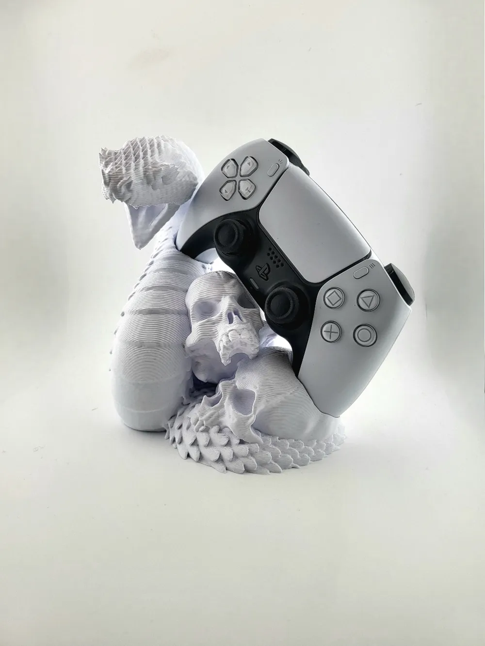controller stand ps5 holder snake and skull - Free 3D Print Model ...