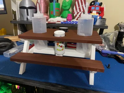 Picnic Table Condiment Holder by Websters Creations MakerWorld ...