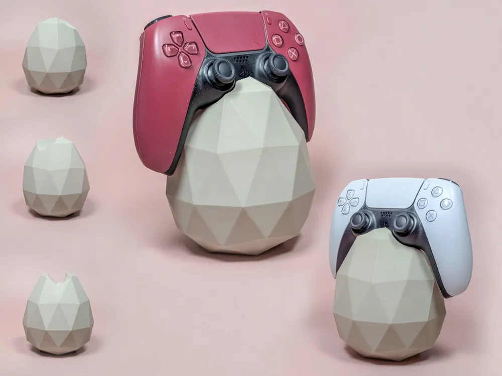 Low Poly Egg PS5 Controller Stand by phoenix3dmodels - MakerWorld