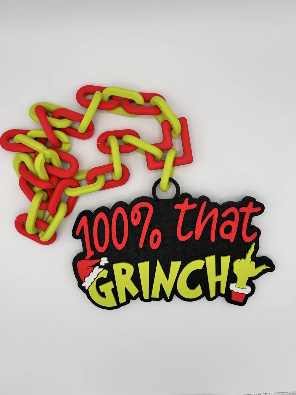 100% That Grinch Fan Chain - Free 3D Print Model - MakerWorld