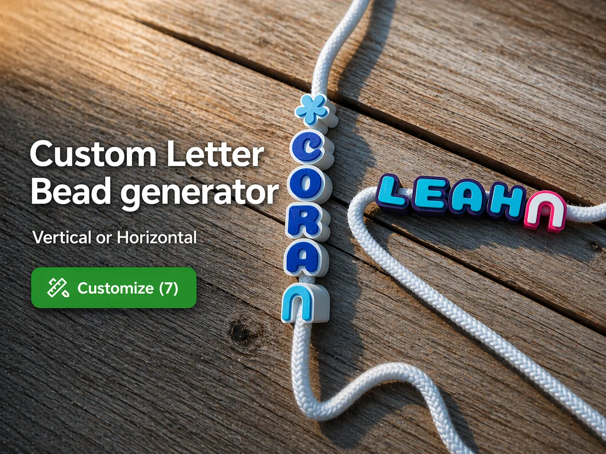Custom Letter Bead Generator - Free 3D Print Model - MakerWorld