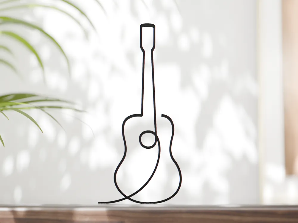 Guitar One Line Art Figure by Onur - MakerWorld