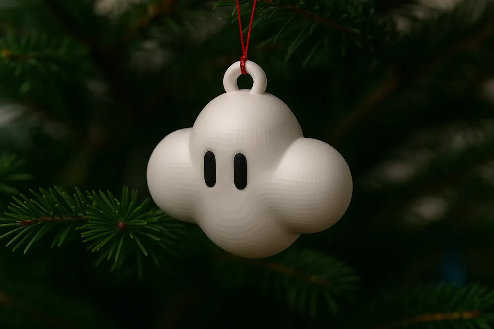 Ornamento per albero di Natale Nuvola di Super Mario da faffi ...