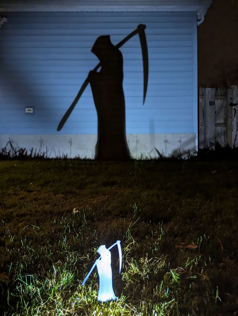Grim Reaper - Halloween Shadow Caster by Quantum Print Labs - MakerWorld