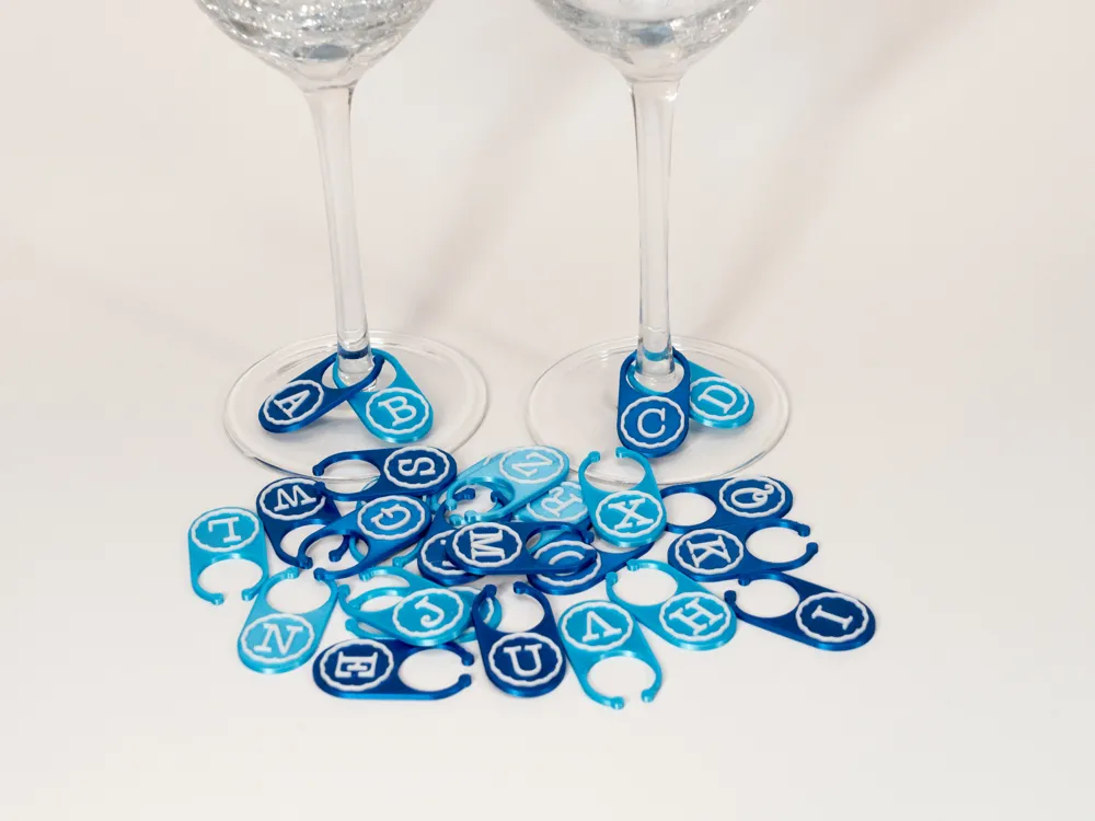 Alphabet Wine Glass Charms - Free 3D Print Model - MakerWorld