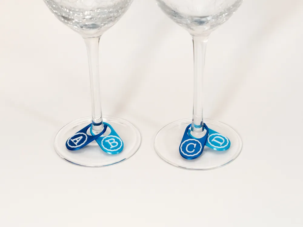 Alphabet Wine Glass Charms - Free 3D Print Model - MakerWorld