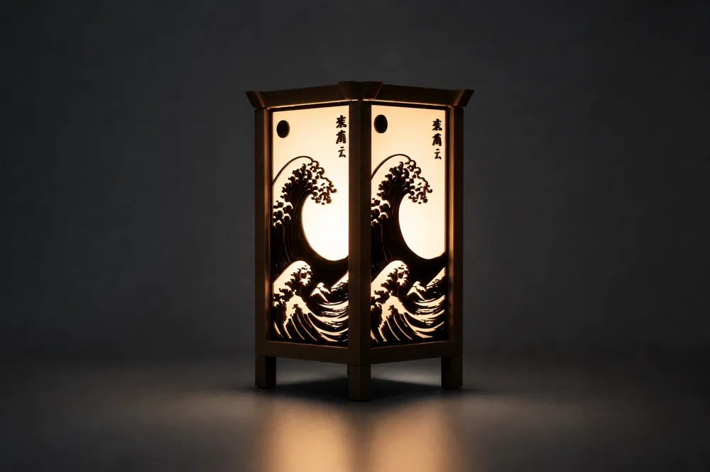Luminária de Arte Shoji – Sakura & Kanagawa LED - Modelo gratuito para ...