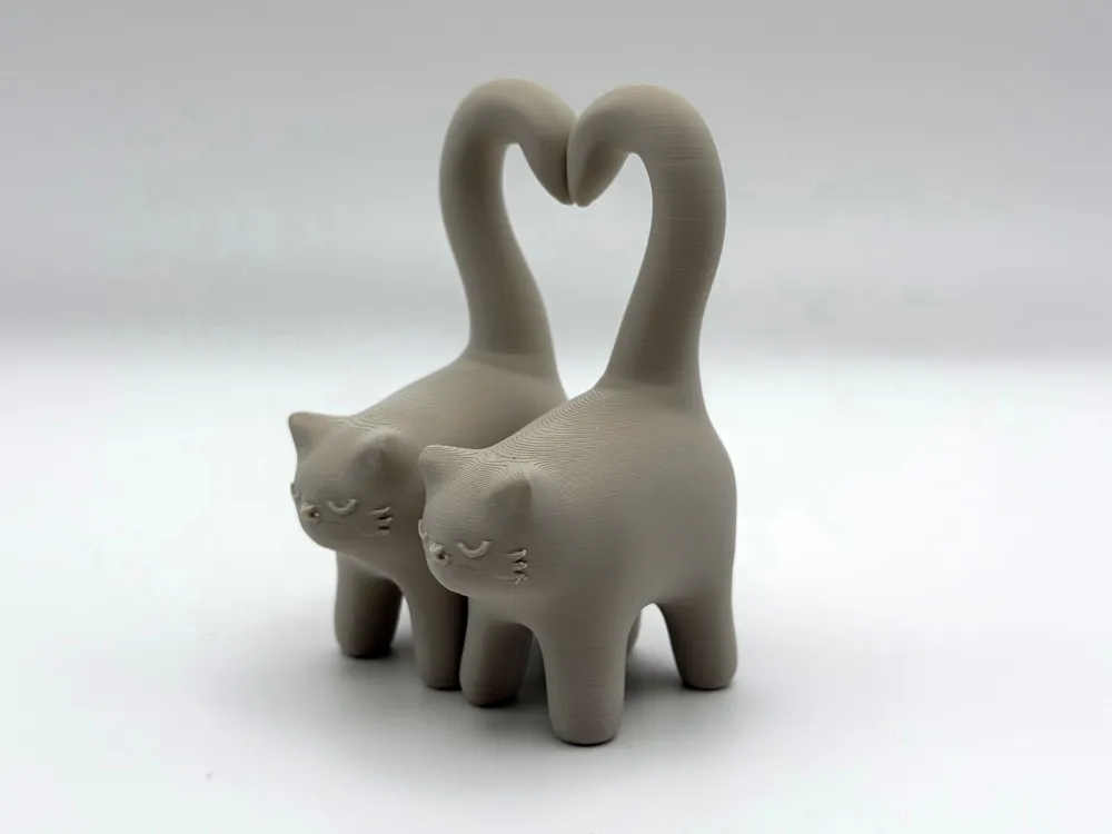 Tail Heart Kittens - Free 3D Print Model - MakerWorld