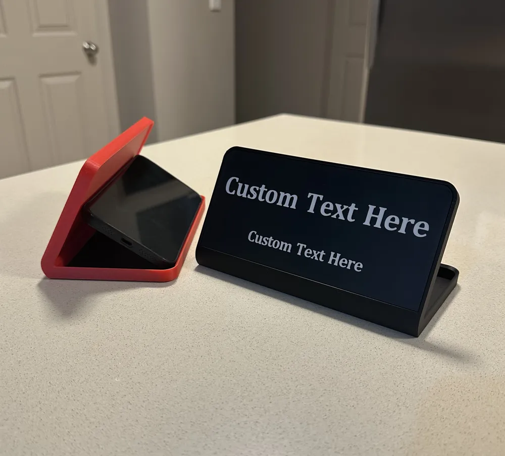 All in One Phone Stand, Desk Stand/Sign, Organiser - Free 3D Print ...