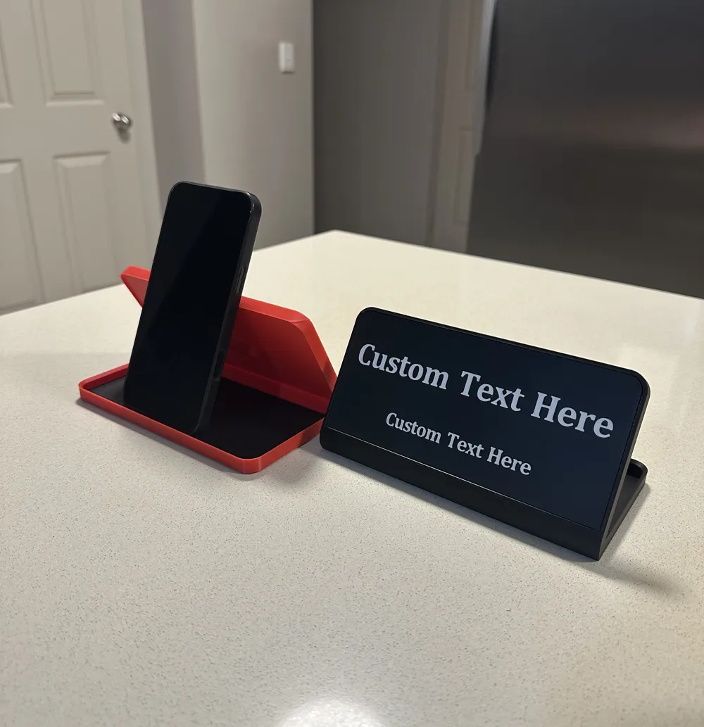 All in One Phone Stand, Desk Stand/Sign, Organiser - Free 3D Print ...