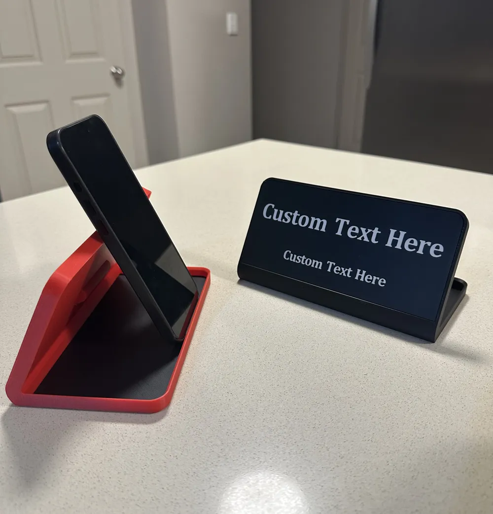 All in One Phone Stand, Desk Stand/Sign, Organiser - Free 3D Print ...