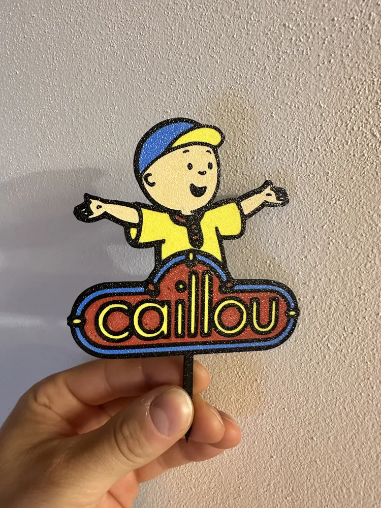 Caillou cake topper - Free 3D Print Model - MakerWorld