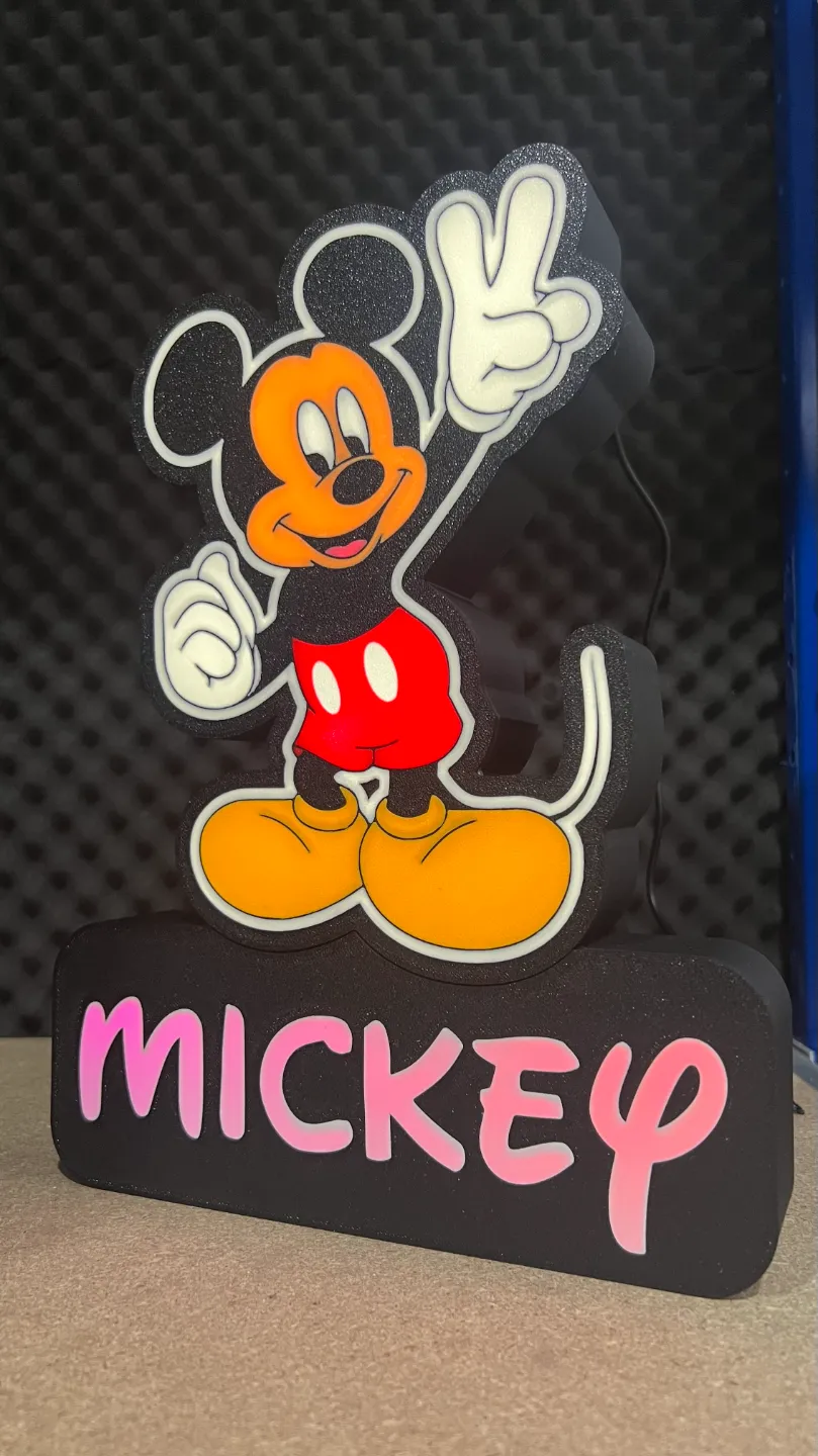 Mickey Mouse lightbox by Martiprintstudio MakerWorld: Download Free 3D ...
